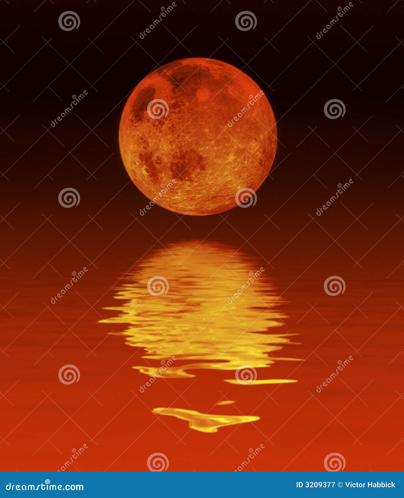 Red moon stock illustration. Illustration of romantic - 3209377