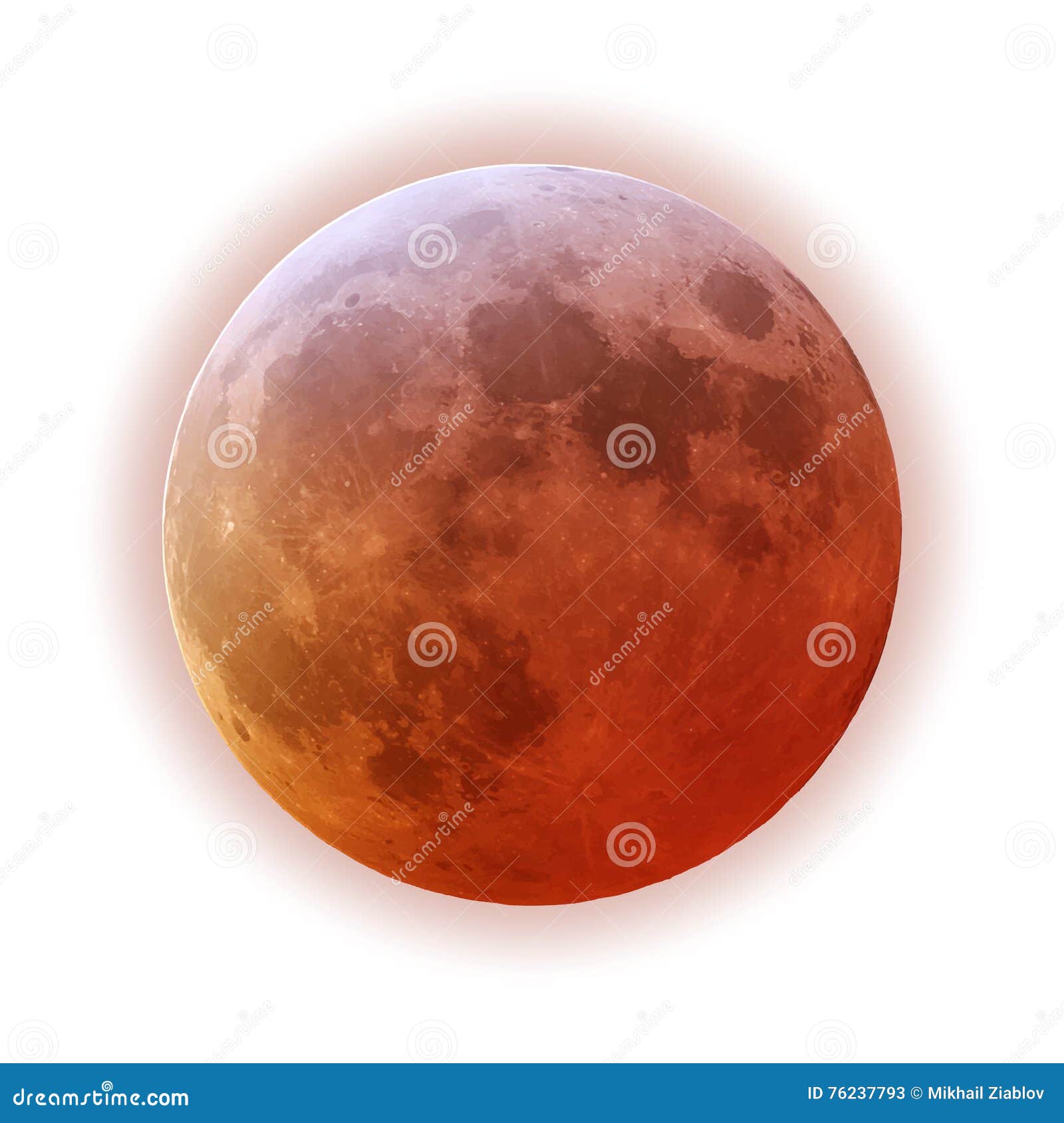 Red moon stock illustration. Illustration of detailed - 76237793