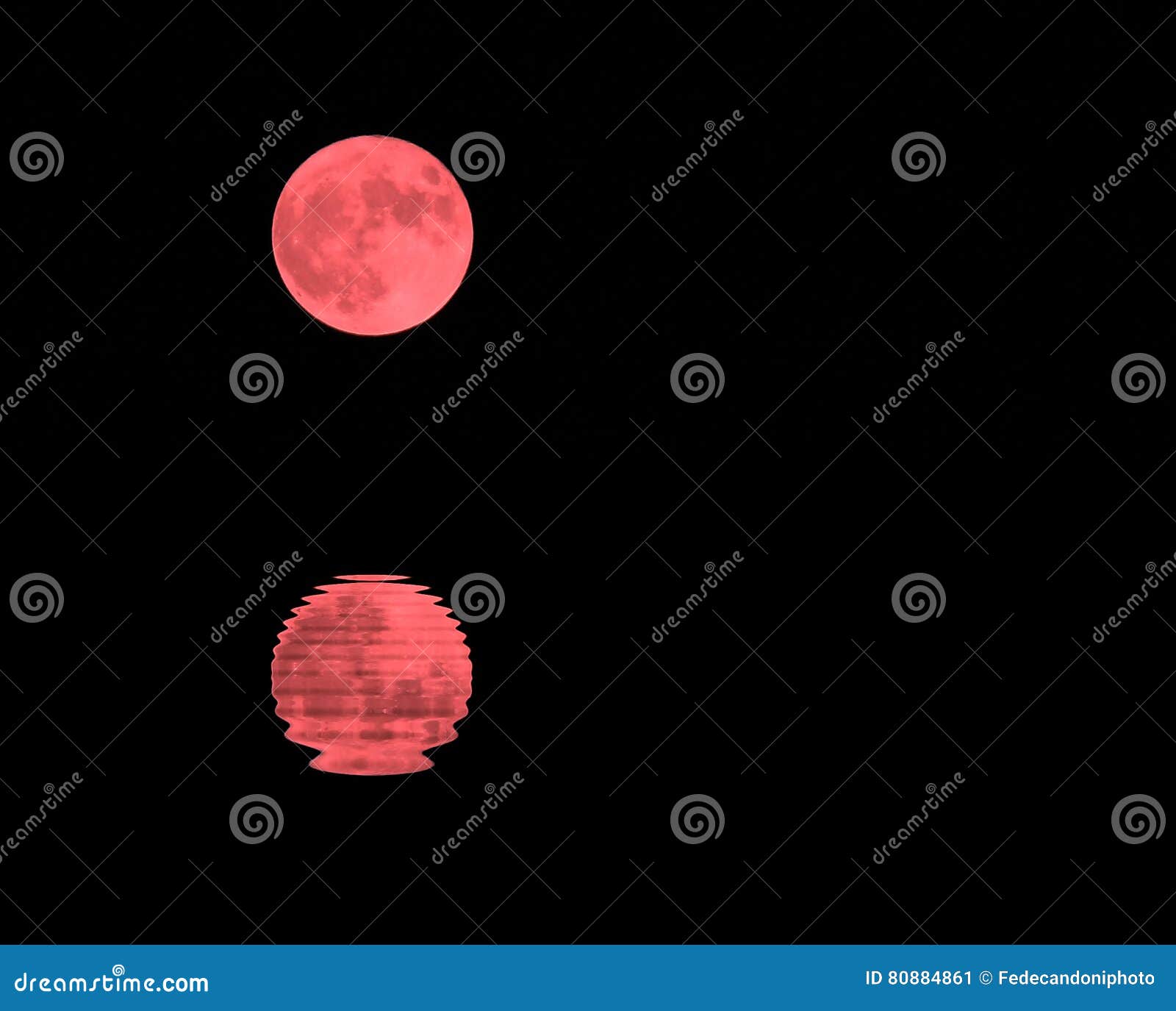 Red Moon in the Dark Sky on a Night Stock Image - Image of astrology ...