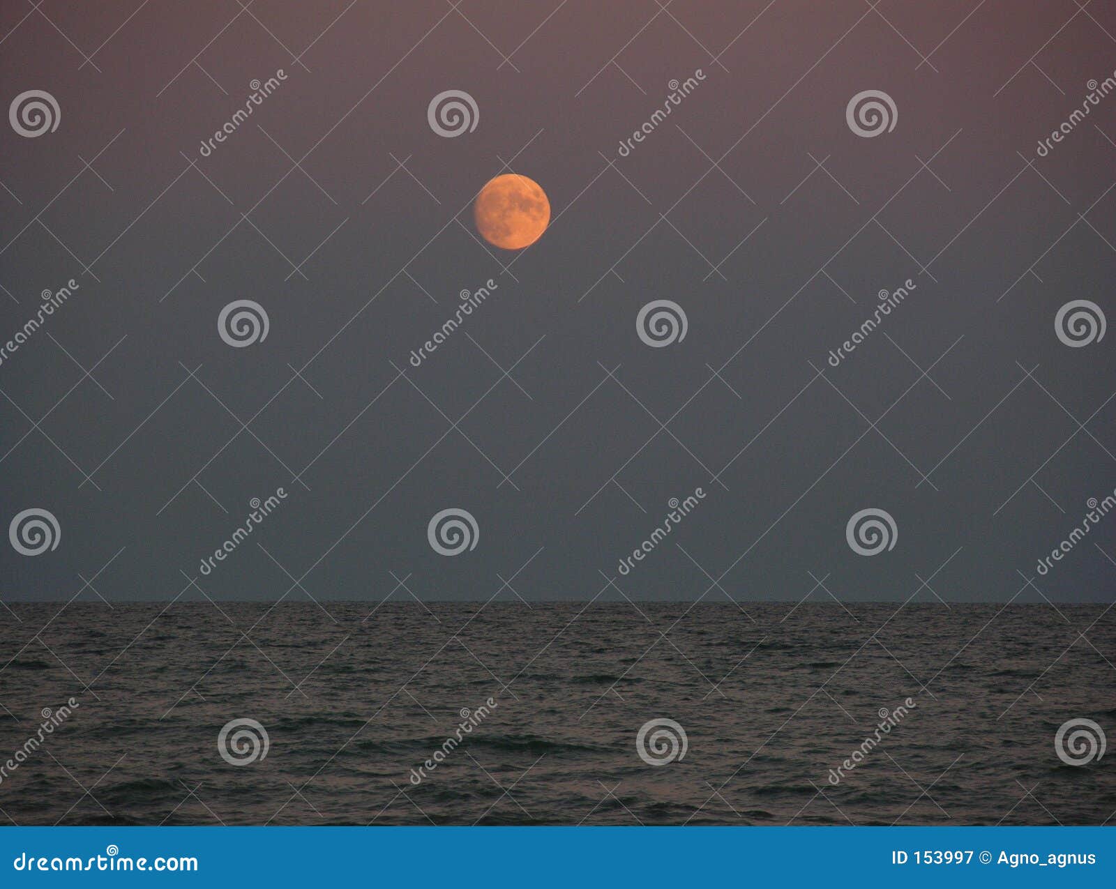 Red moon over the sea stock image. Image of moon, relax - 153997