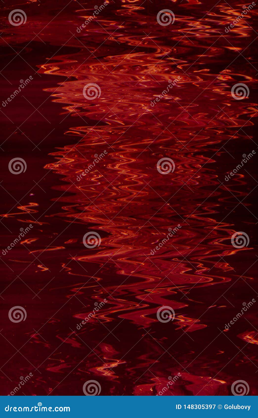 Red Moonglade Ripple Water Abstract Background Stock Illustration ...