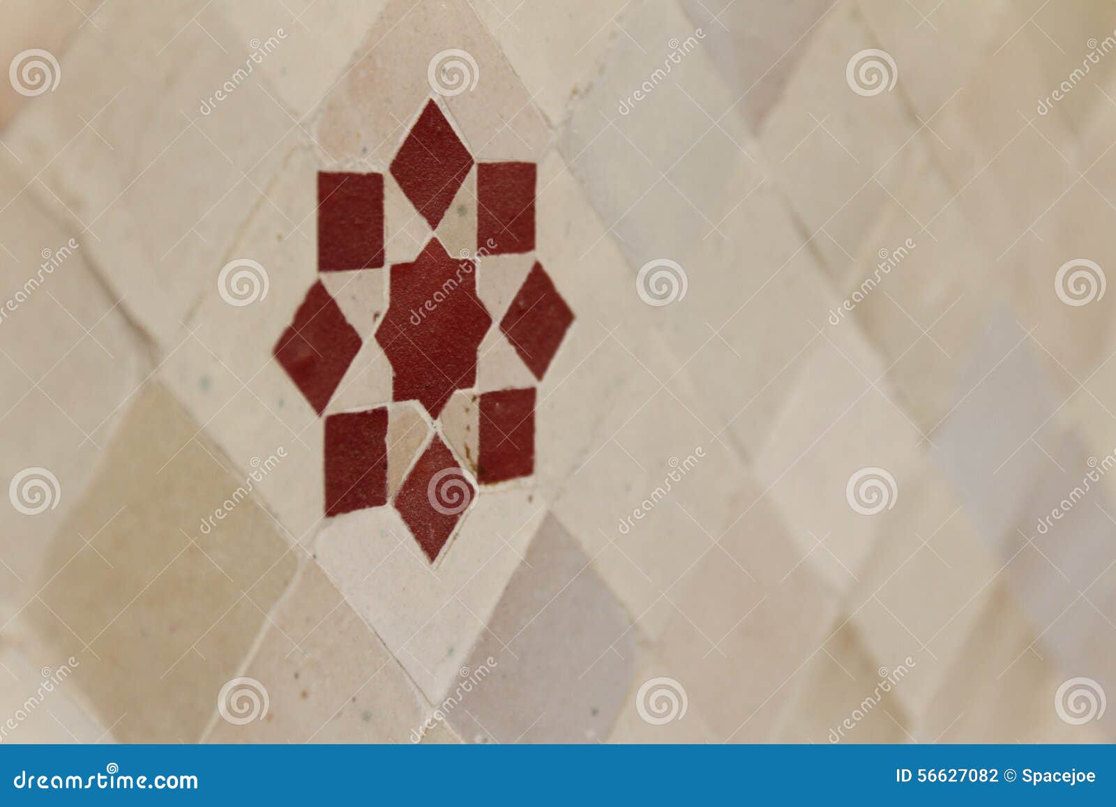 Red Moroccan Zellige on White Tiles Stock Photo - Image of pattern ...