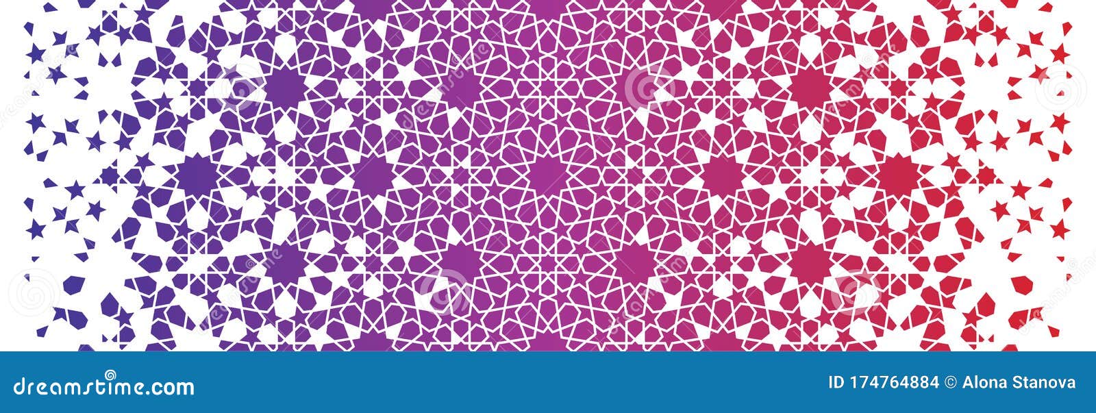 Red Morocco Pattern, Islamic Vector Border. Stock Vector - Illustration ...