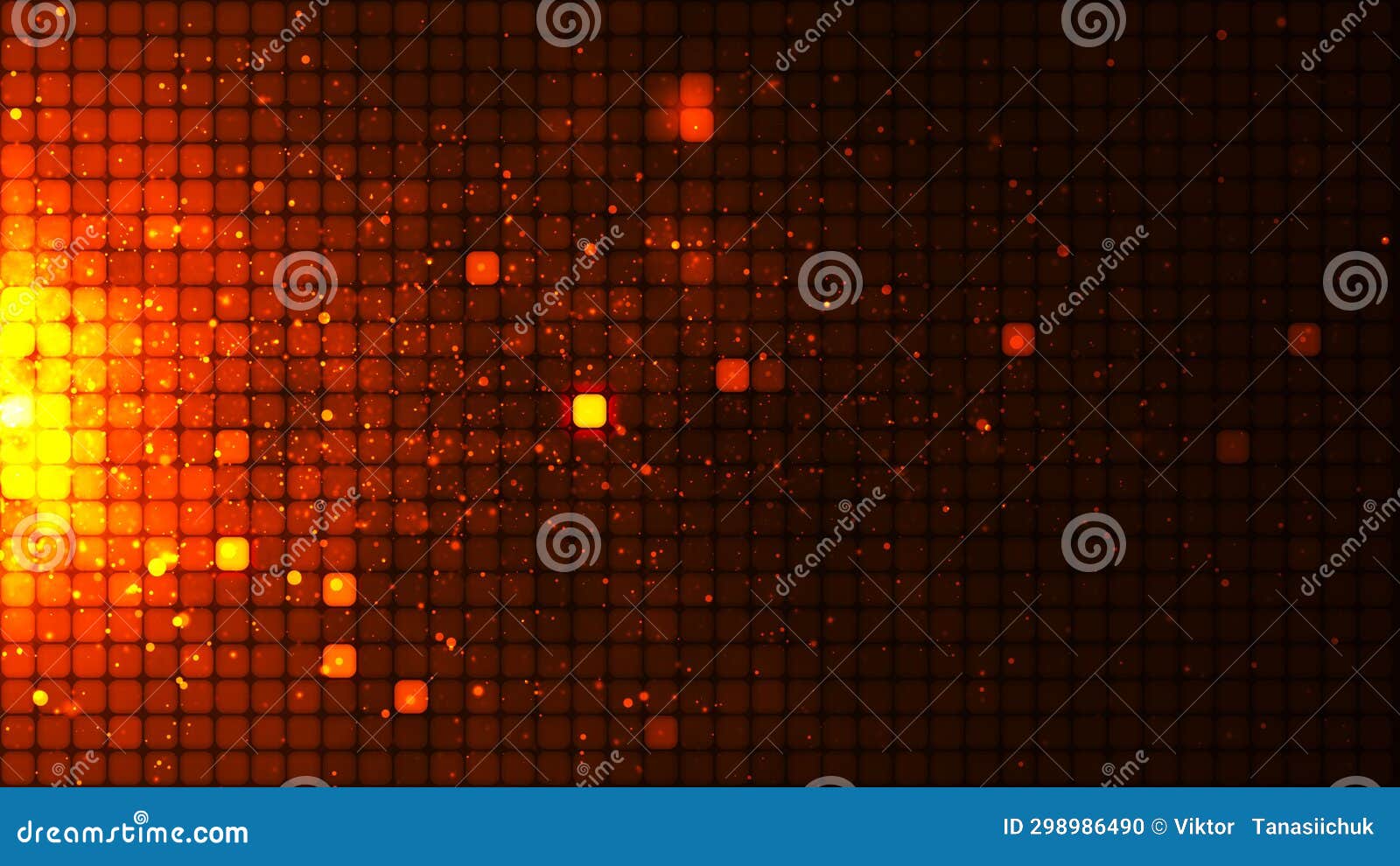Red Mosaic Background in Technology Concept. Abstract Red LED Squares ...