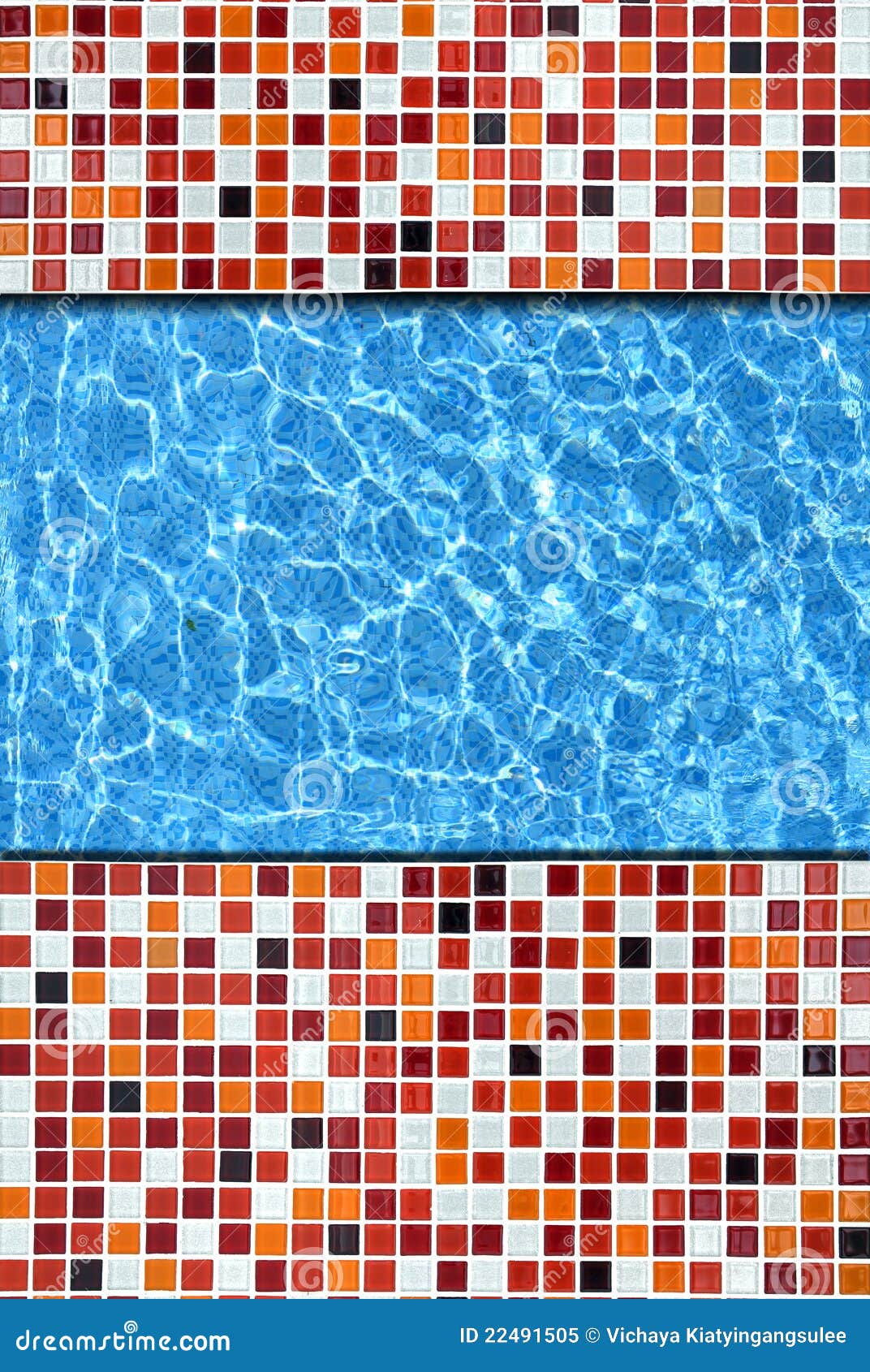 Red mosaic pavement pool stock image. Image of beautiful - 22491505