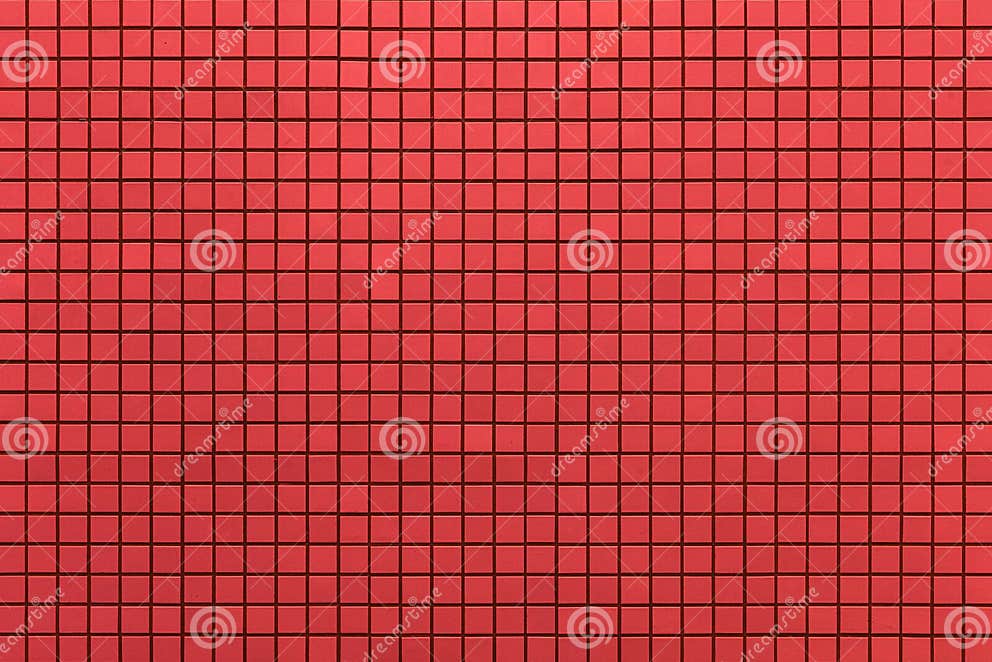 Red Mosaic Wall Tile Pattern Stock Illustration - Illustration of ...