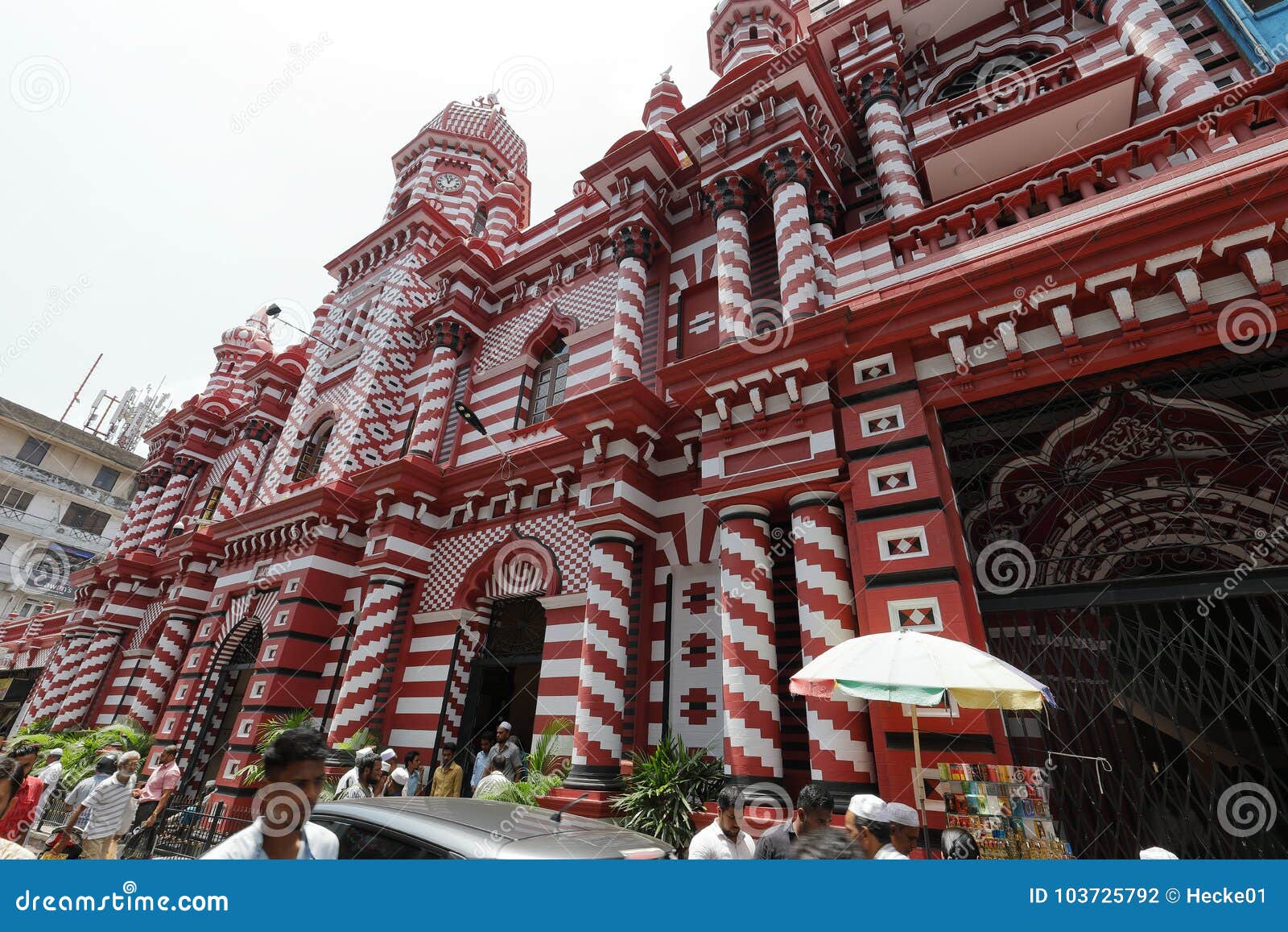 Red Mosque of Colombo in Sri Lanka Editorial Photography - Image of ...