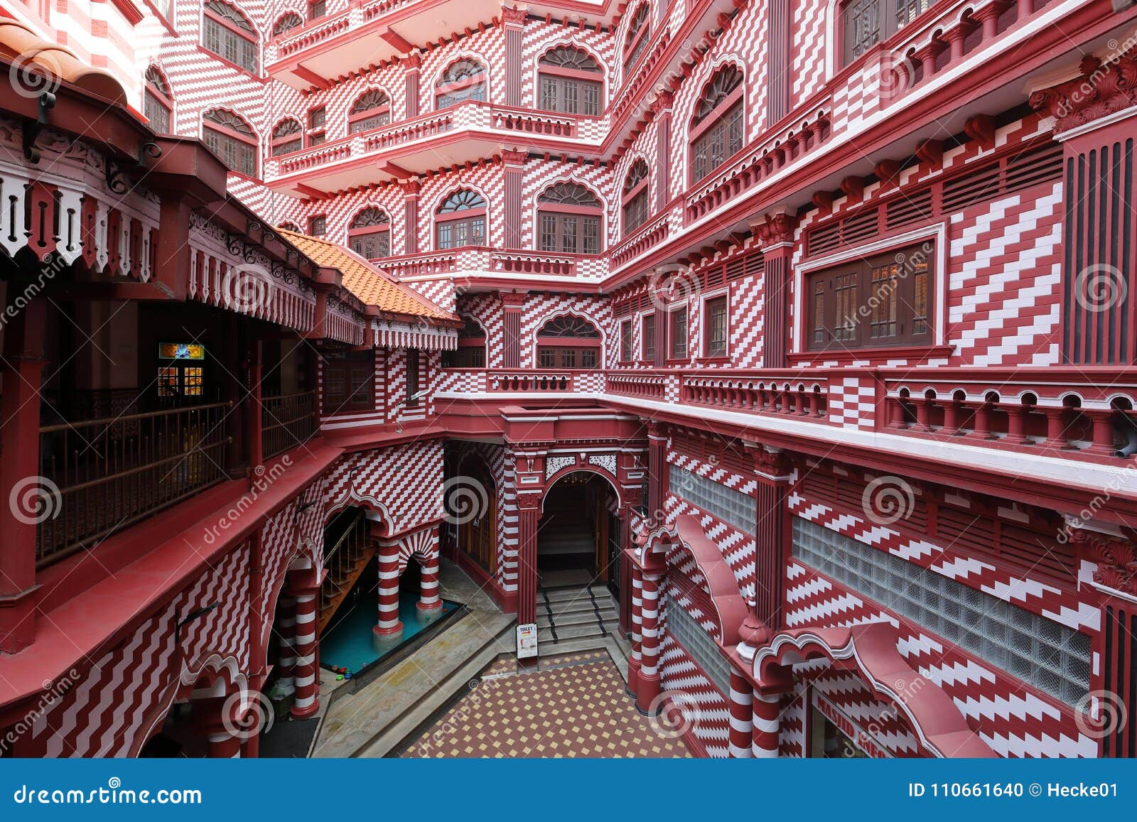 Red Mosque of Colombo in Sri Lanka Stock Photo - Image of great, asia ...
