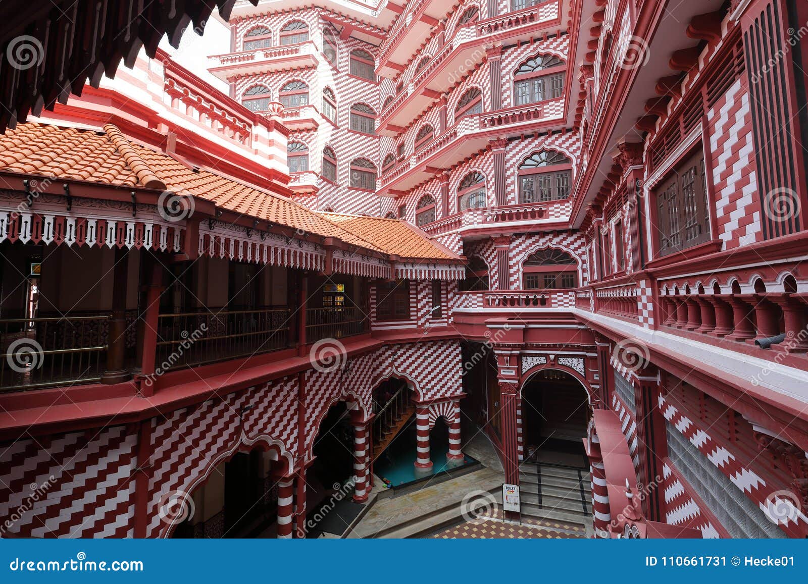 Red Mosque of Colombo in Sri Lanka Stock Image - Image of place, lanka ...