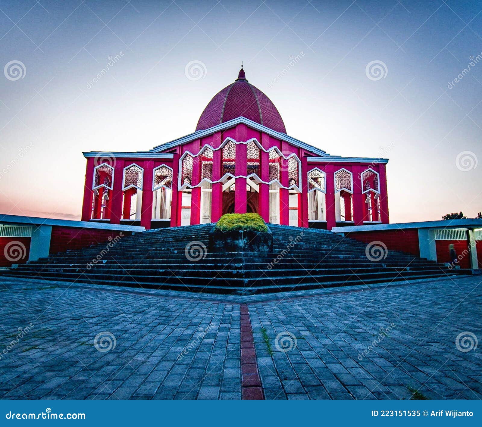 Red Mosque in Java Indonesia Muslim Stock Image - Image of java ...