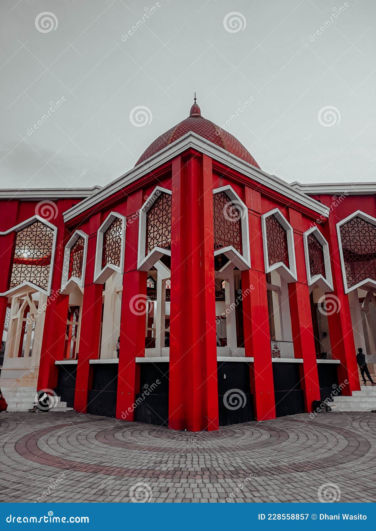 The Red Mosque, a Place Where Muslims Praying at Pandaan East Java ...