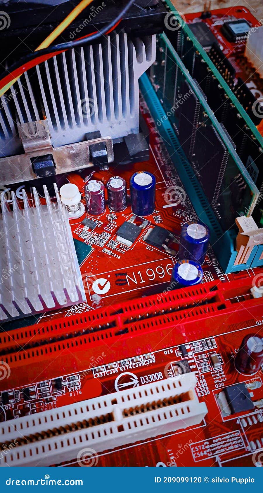 Red Motherboard Eletronic Circuit Wallpaper Stock Photo - Image of ...
