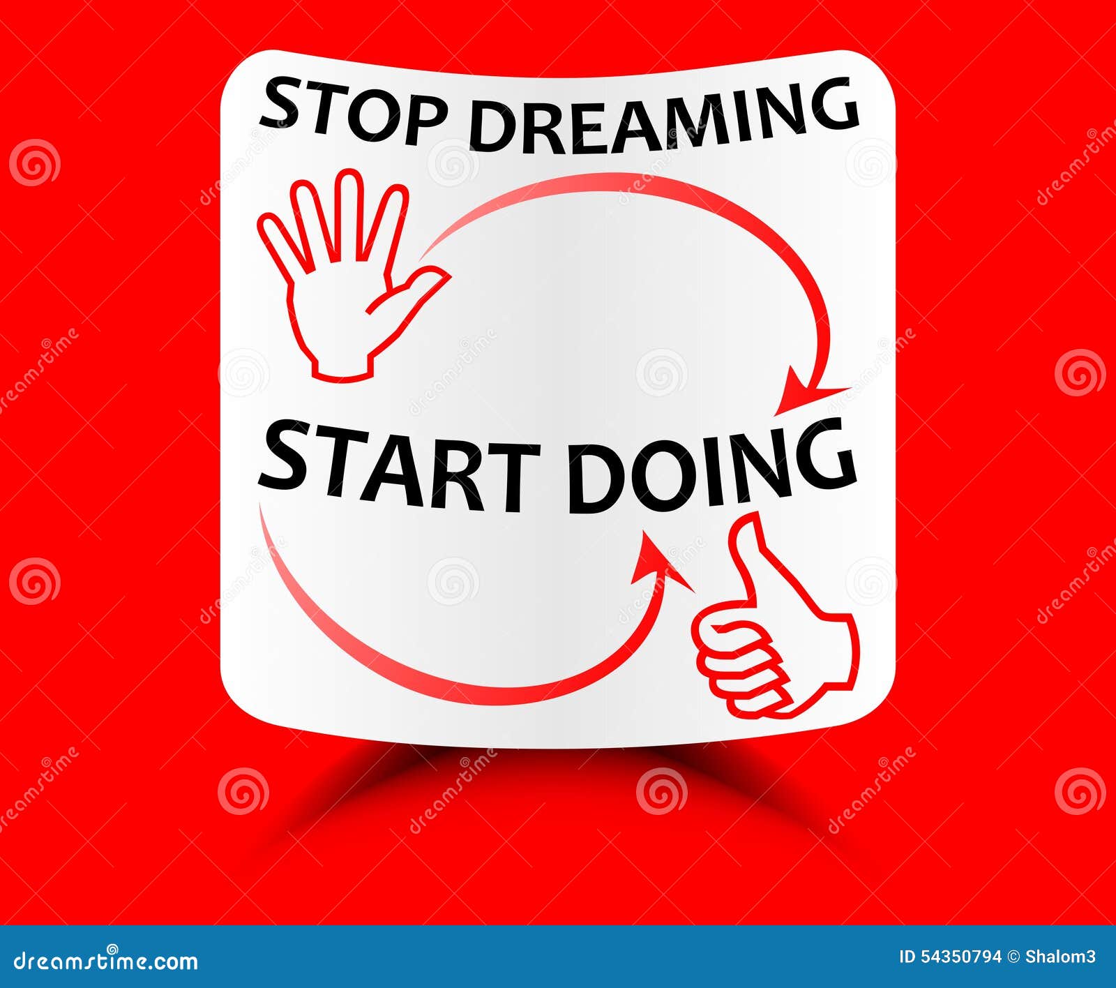 Red Motivation Template Stop Dreaming Start Doing - Motivation on a ...