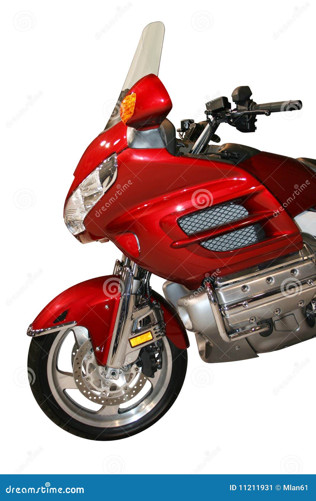 Red motorbike stock image. Image of motorbike, headlight - 11211931