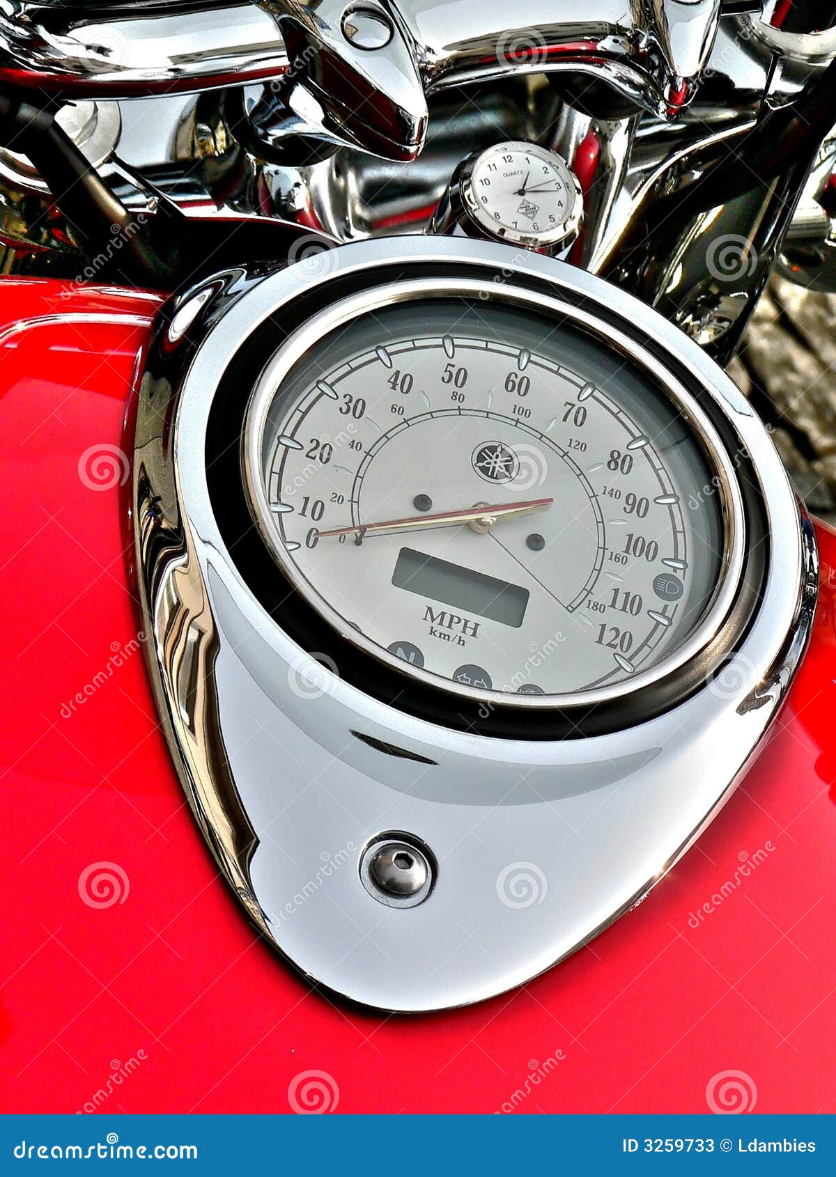 Red motorbike dashboard stock image. Image of race, control - 3259733