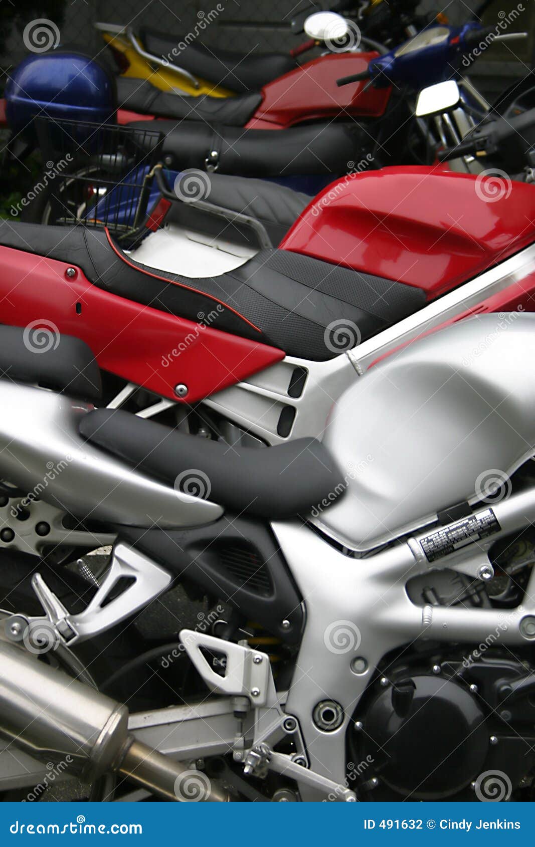 Red Motorcycle stock photo. Image of speed, metal, road - 491632
