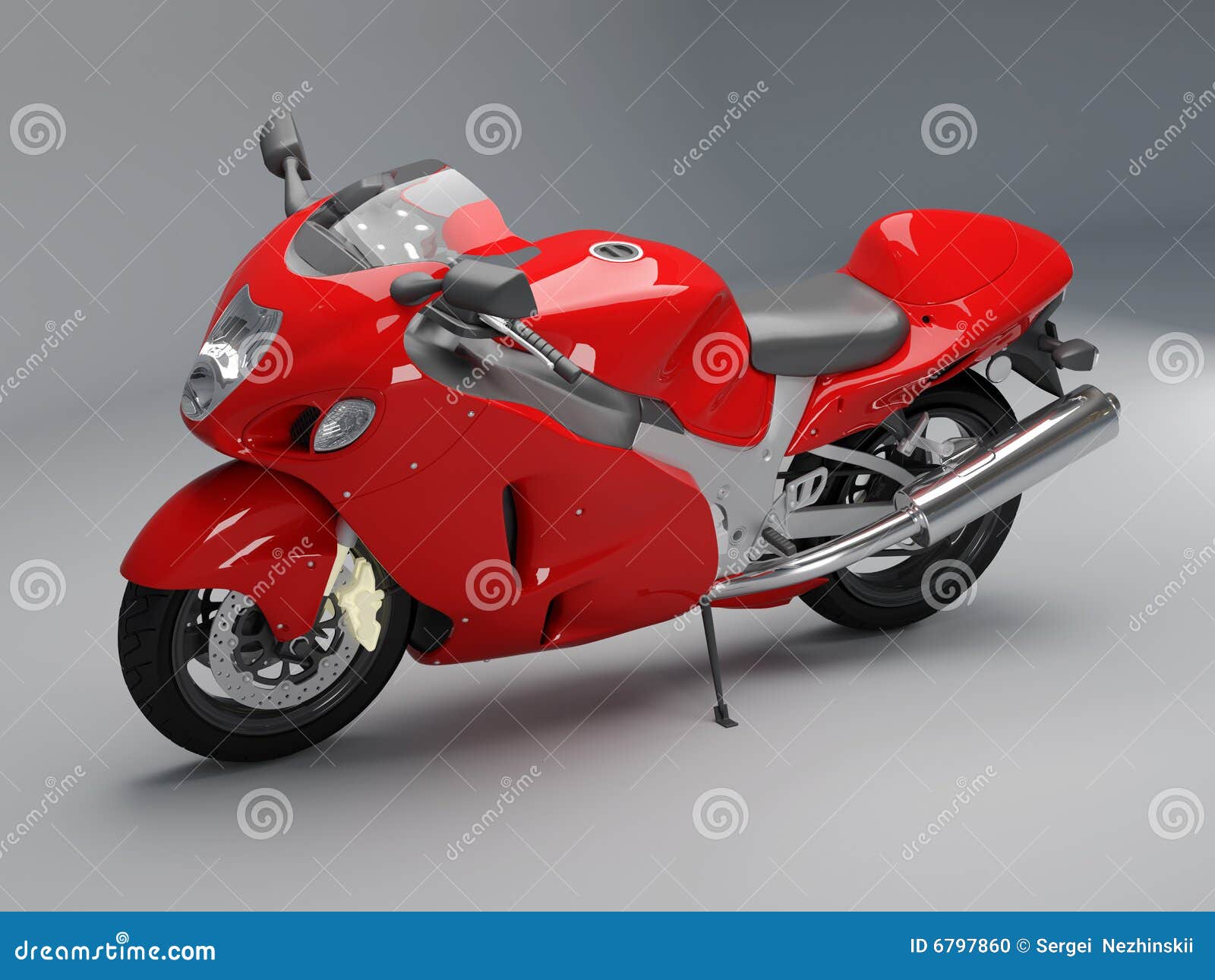 Red motorcycle stock illustration. Illustration of motor - 6797860