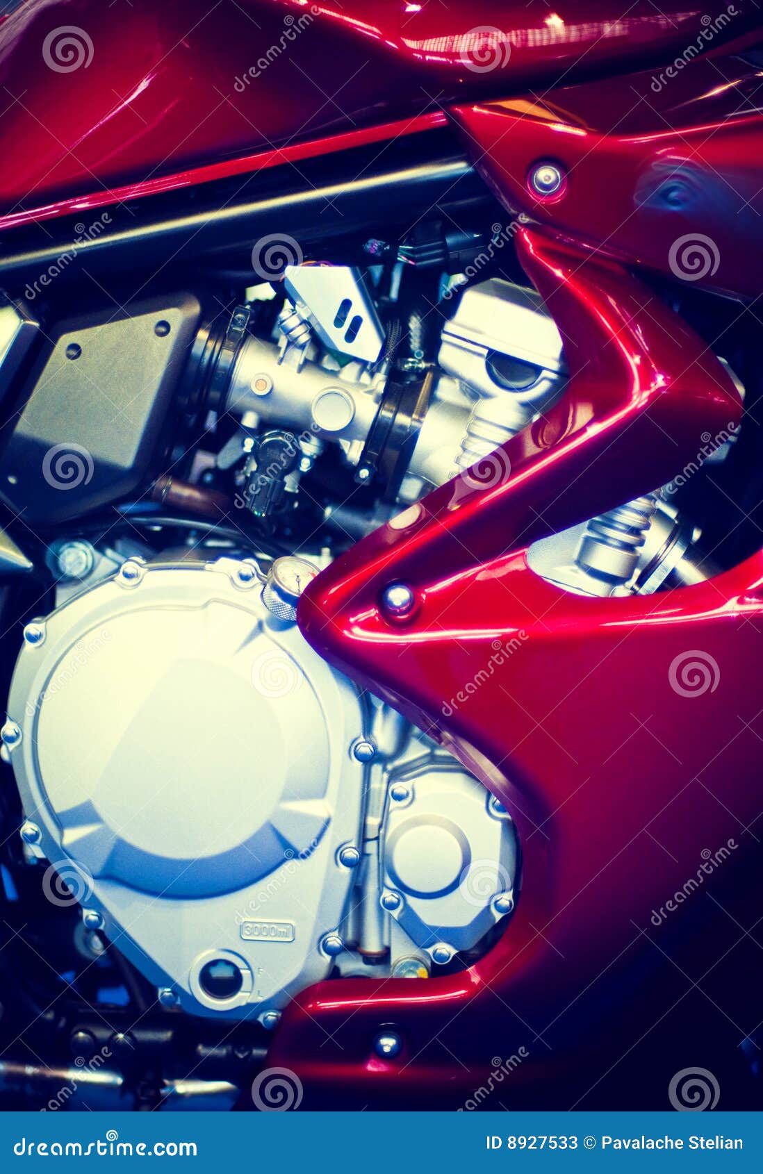 Red motorcycle engine stock image. Image of closeup, dynamic - 8927533