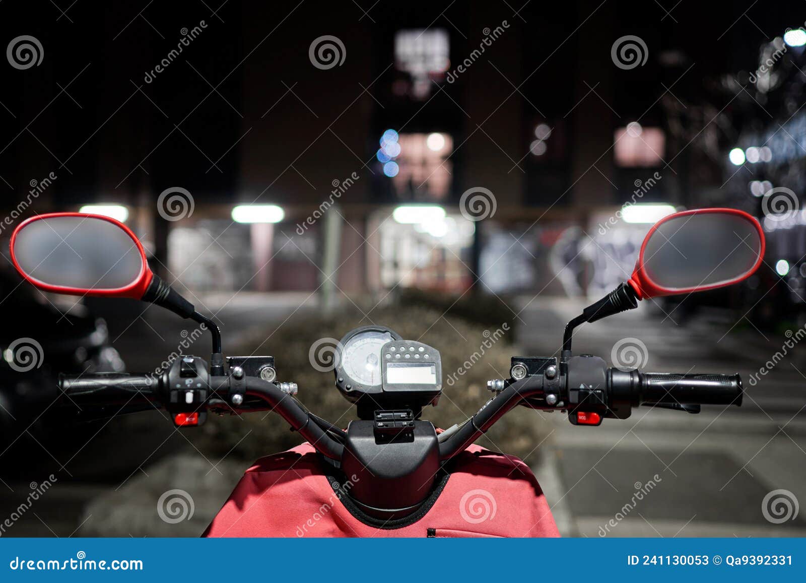 Red Motorcycle Front Details Stock Image - Image of handlebar, streak ...