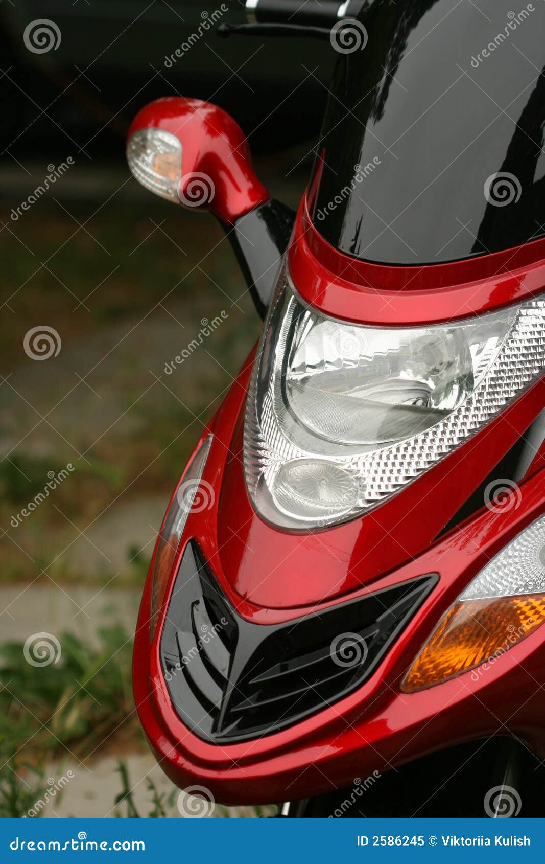 Red motorcycle (motorbike) stock image. Image of outdoor - 2586245