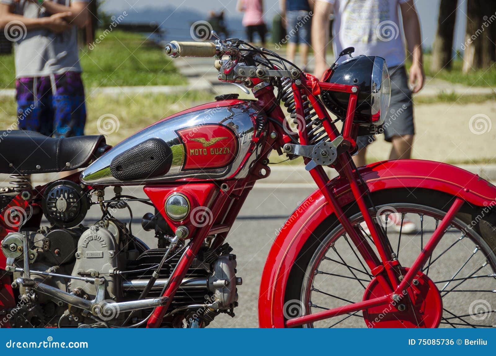 Red motorcycle editorial photo. Image of classic, motor - 75085736