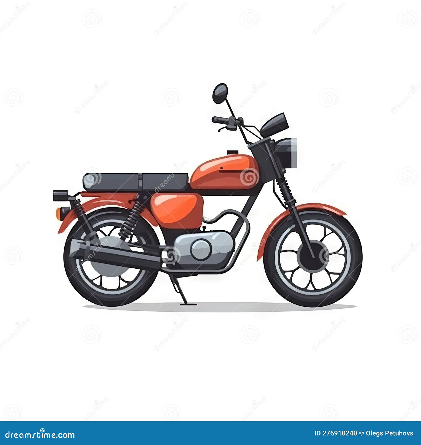 Motorcycle Handlebars. An Hand Drawn Vector, Freehand Drawing ...