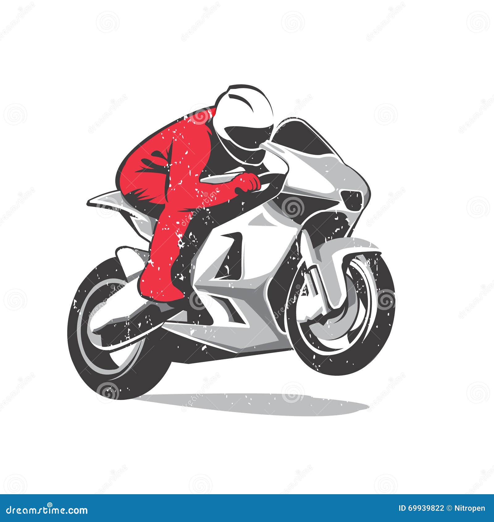 Red Motorcycle racer stock vector. Illustration of energy - 69939822