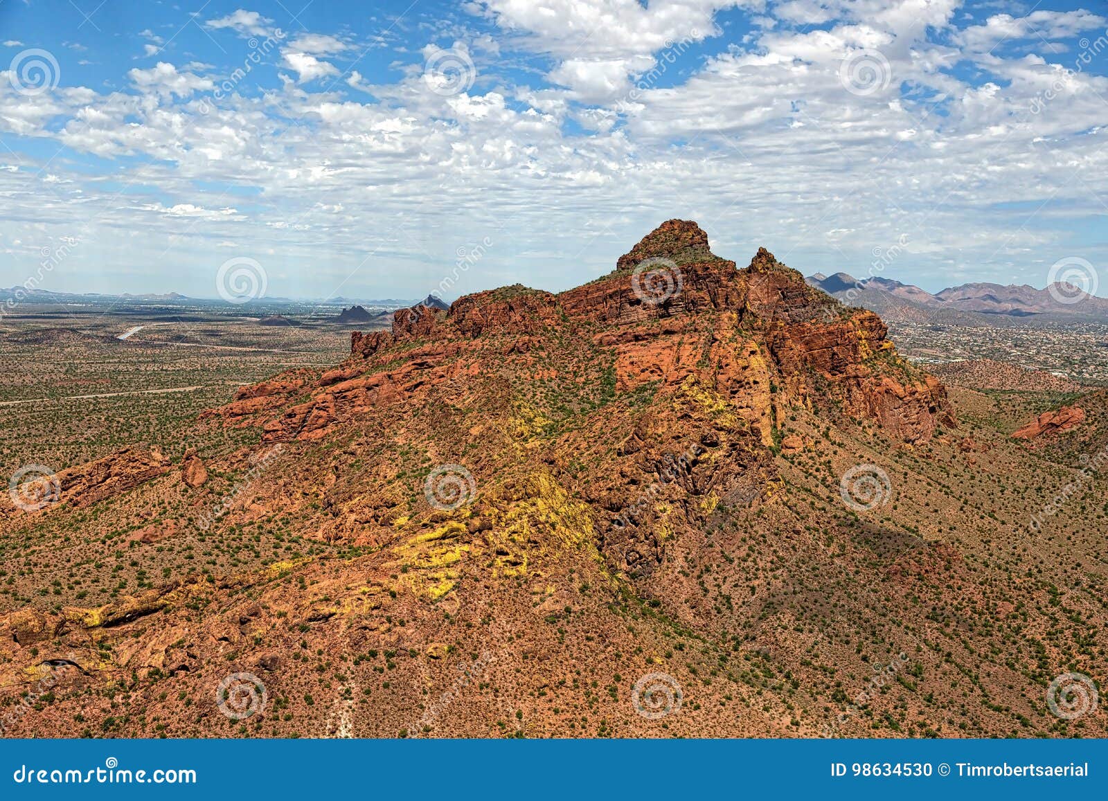 Red Mountain during the Solar Eclipse Stock Photo - Image of butte ...