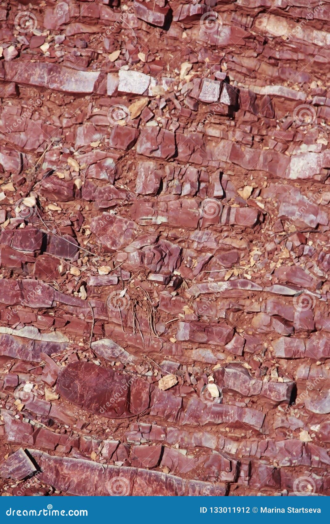 Red Mountain Stone Texture Layers in the Mountains Stock Photo - Image ...