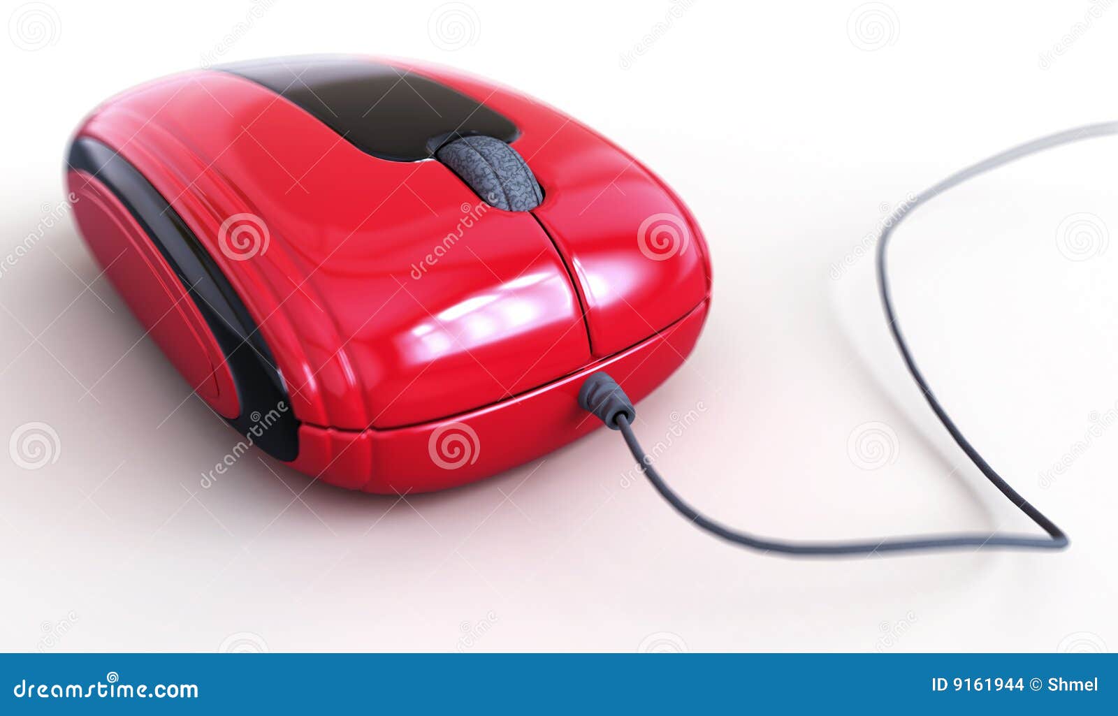 Red mouse stock illustration. Illustration of front, input - 9161944