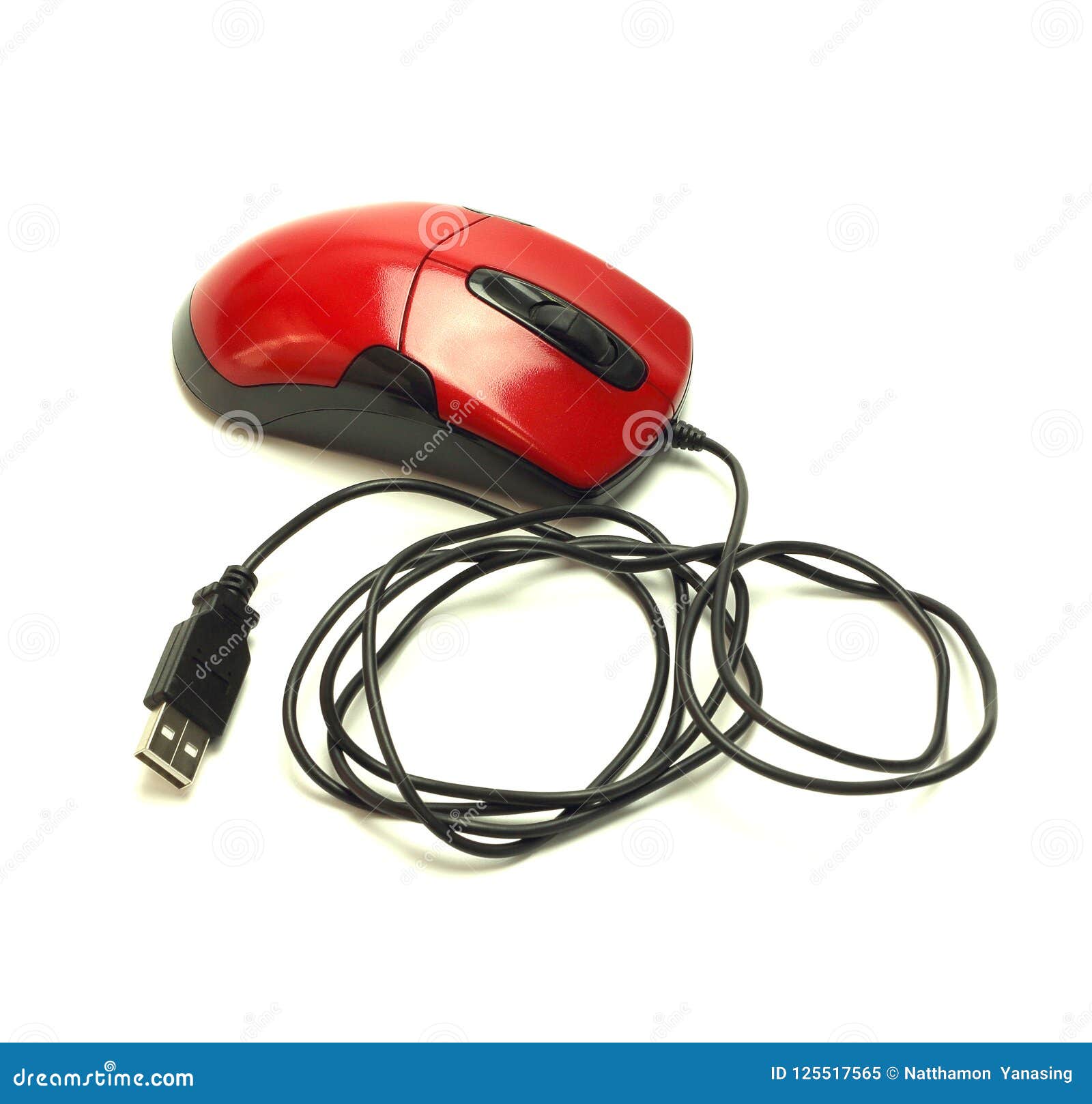 Red Mouse Isolated on White Background Stock Image - Image of ...