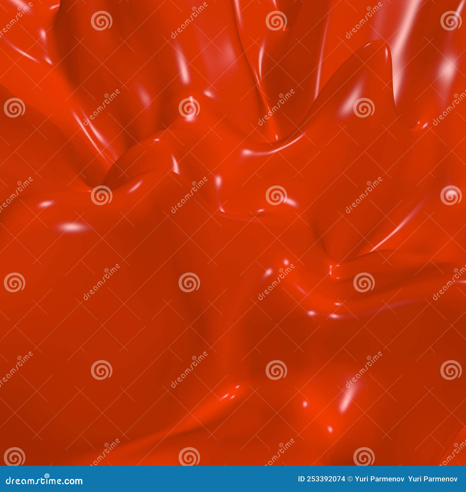 Red Movement Plastic Background with Bulges Wave Surface. Smooth Relief ...