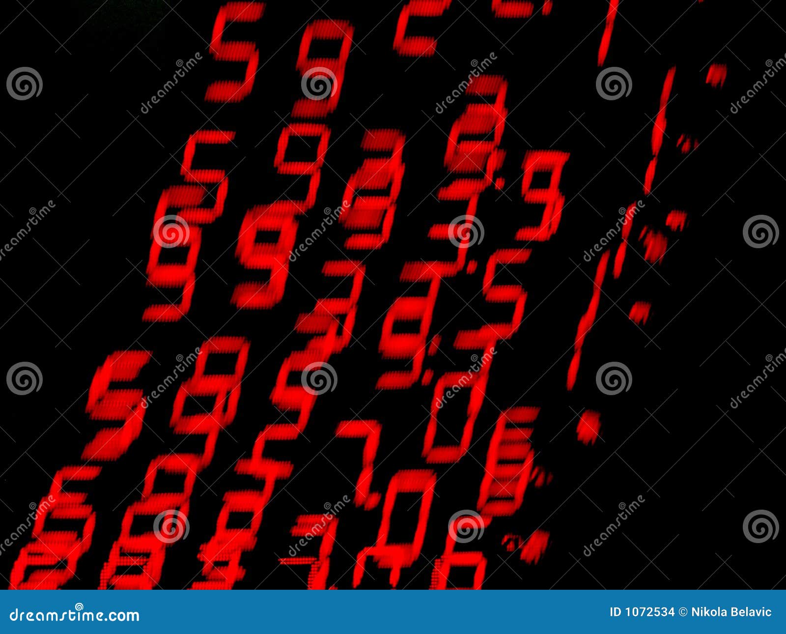 Red moving Numbers stock photo. Image of electronic, diode - 1072534