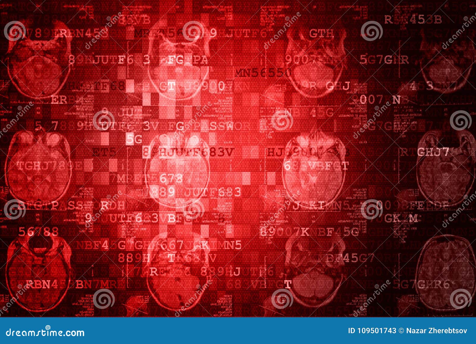 Red MRI Digital Abstract Technology Background Stock Illustration ...