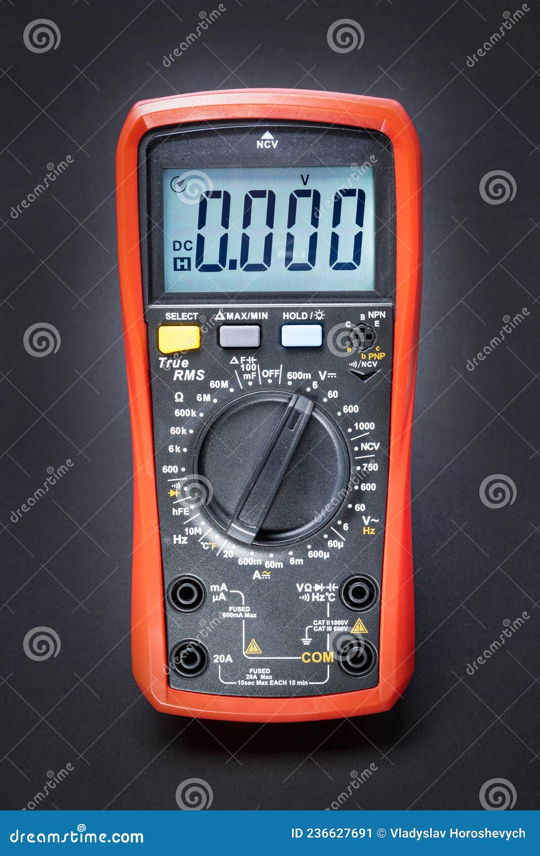 Red Multimeter, Multimeter or Multitester, Modern Multifunctional ...