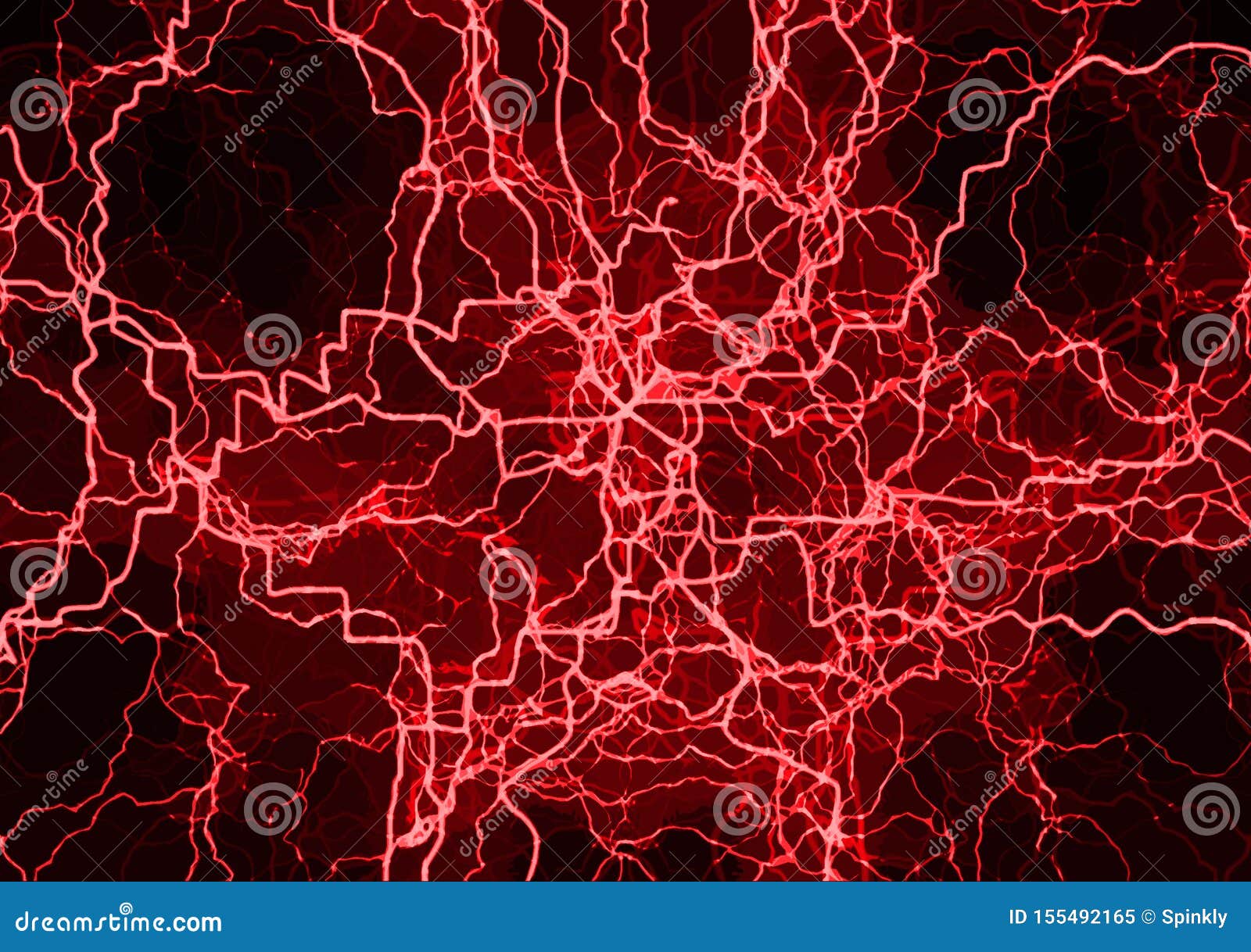 Red Multiple Neurons Background Abstract Design Stock Illustration ...