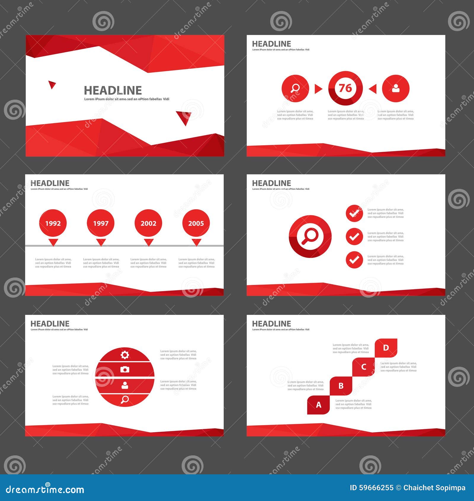 Red Multipurpose Infographic Elements and Icon Presentation Template ...