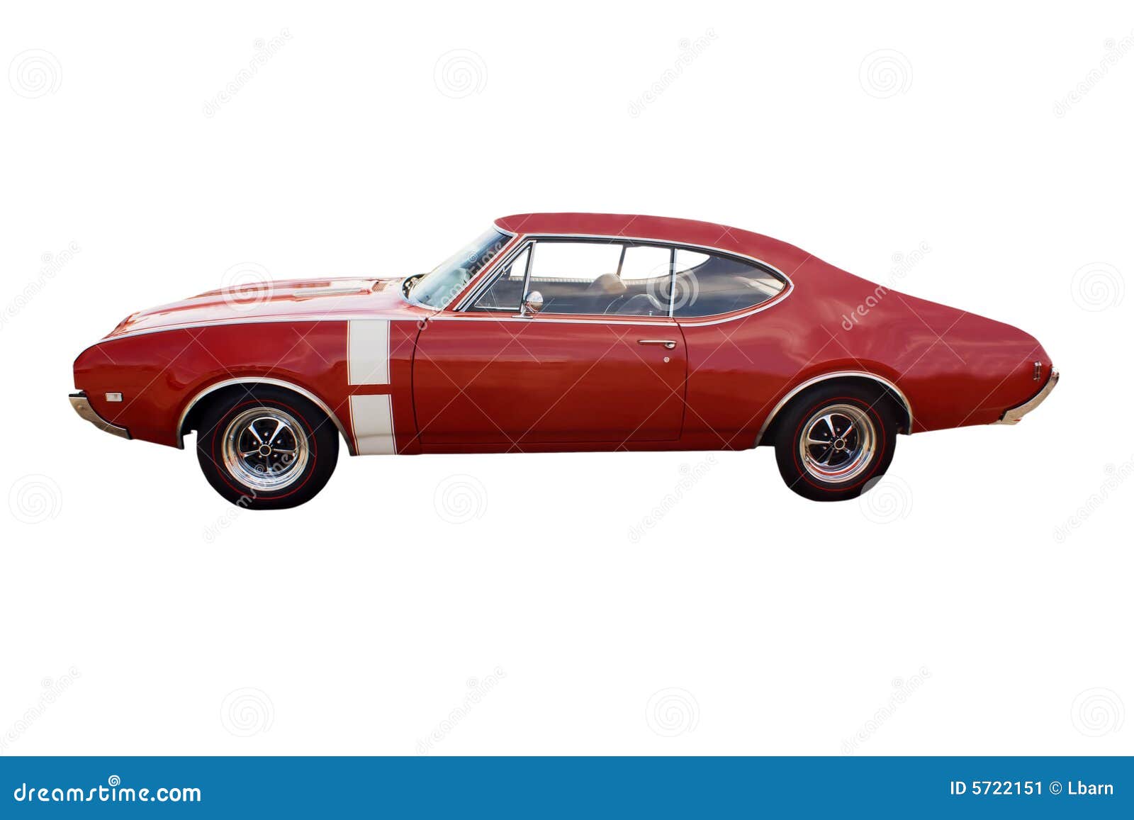 Red muscle car stock image. Image of retro, fast, white - 5722151