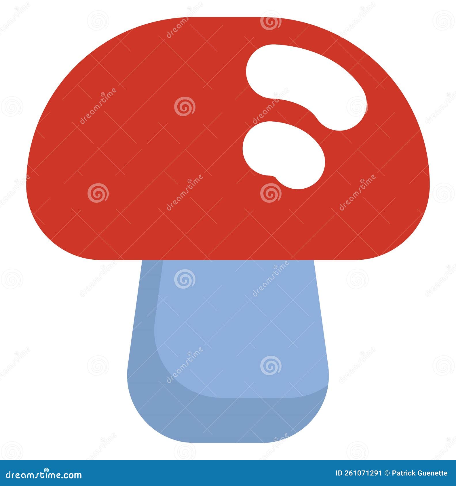Red mushroom, icon stock vector. Illustration of autumn - 261071291