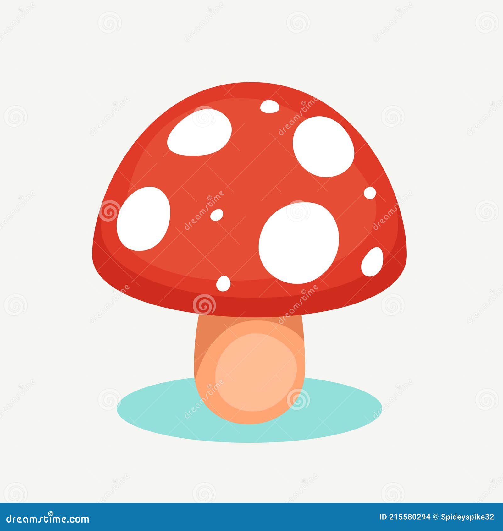 The Red Mushroom. Isolated Vector Illustration Stock Vector ...