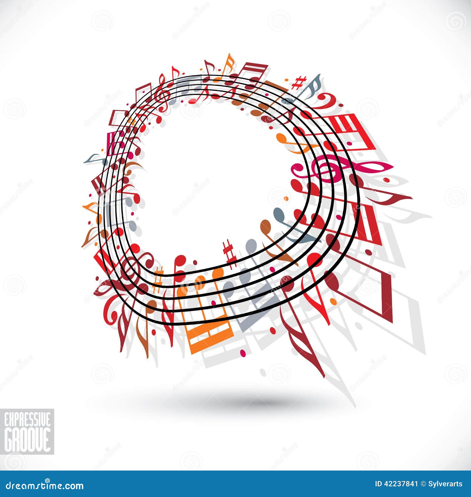 Red Music Background with Clef and Notes. Stock Vector - Illustration ...