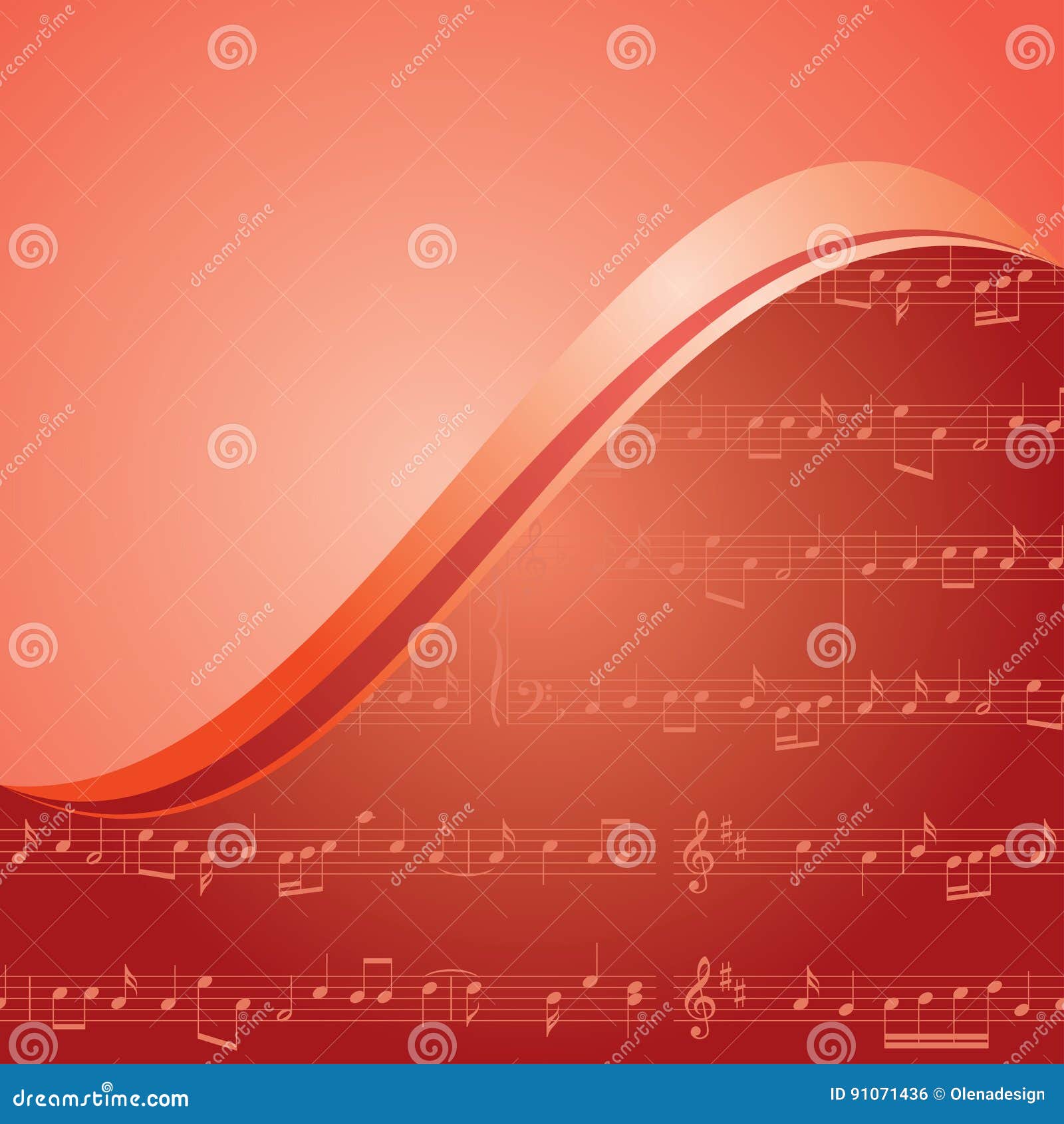 Red Music Background with Gradient - Vector Stock Vector - Illustration ...