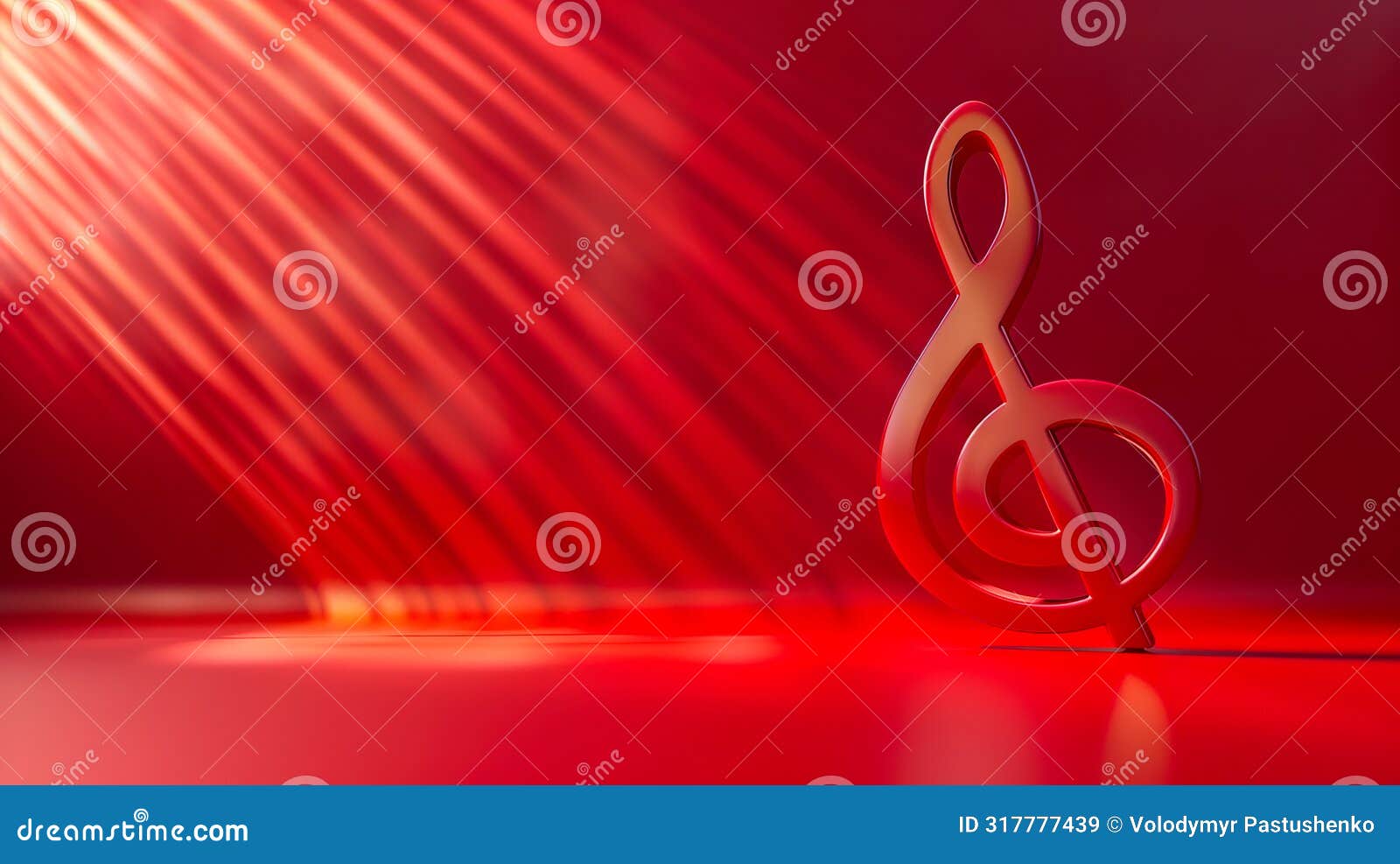 A Red Music Note with Rays Coming Out of it Stock Image - Image of room ...