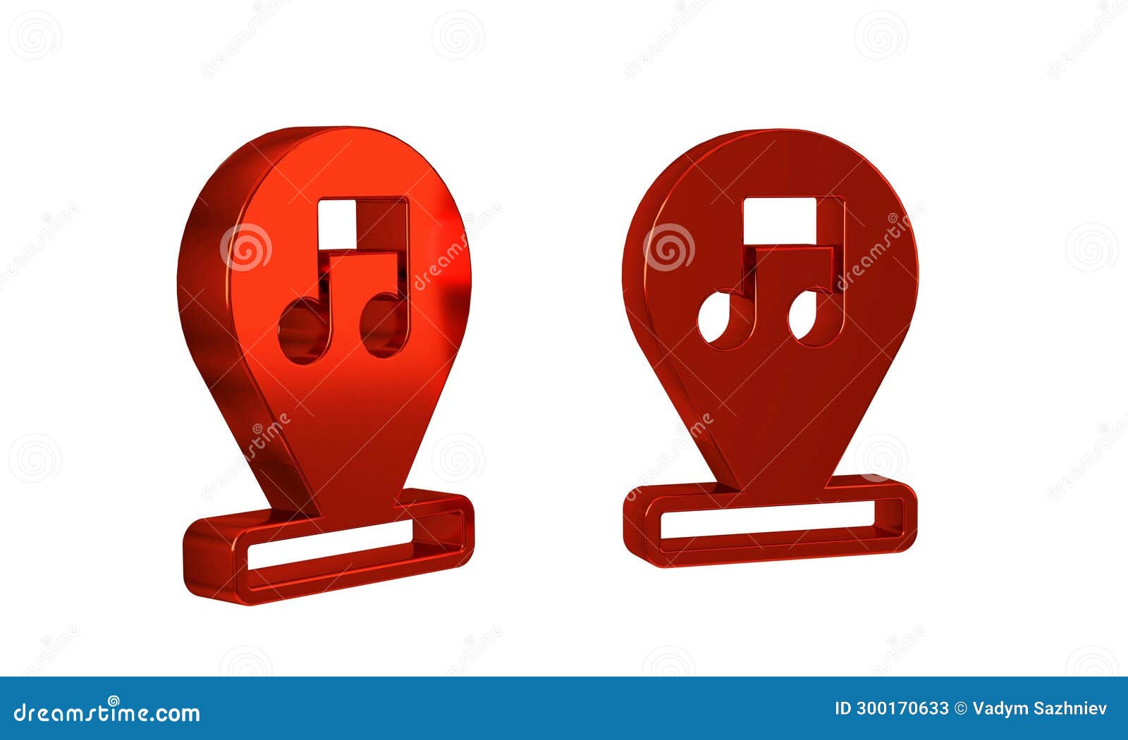 Red Music Note, Tone Icon Isolated on Transparent Background. Stock ...