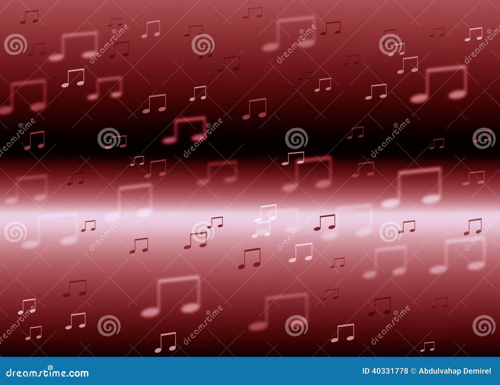 Red music notes background stock illustration. Illustration of briecks ...