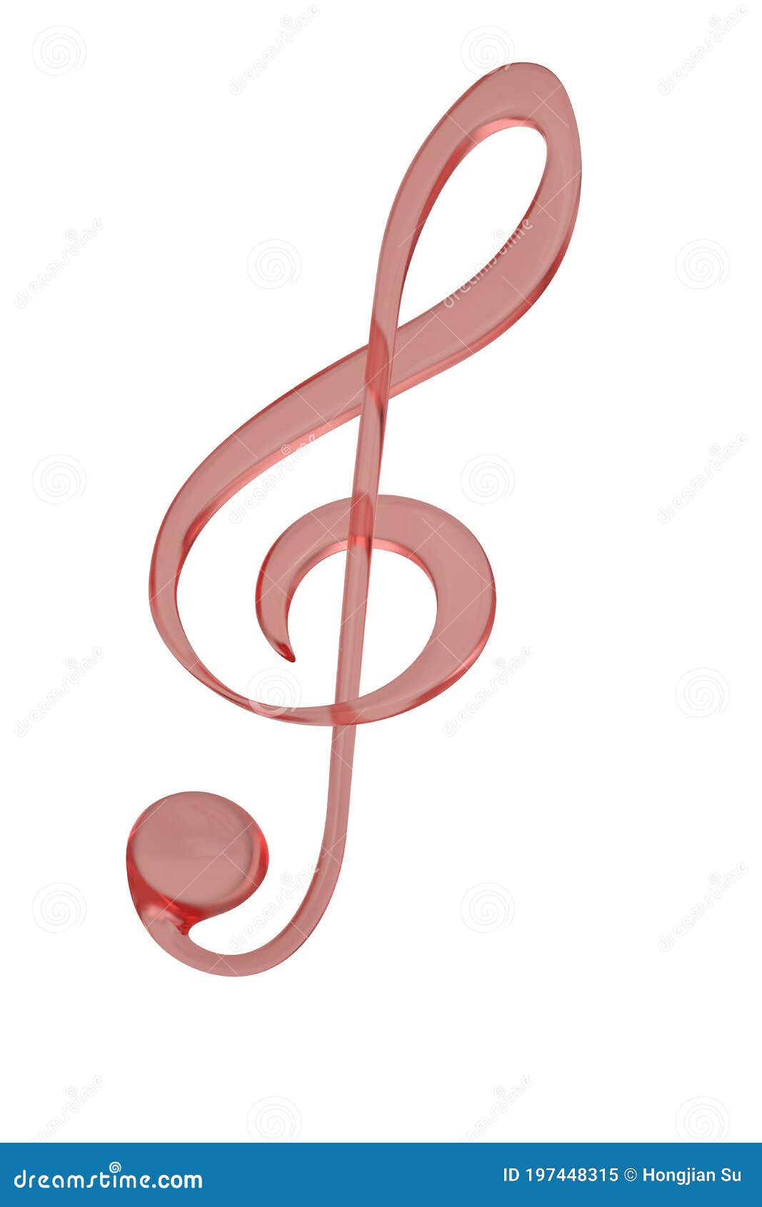 Red Musical Note Isolated on White Background, 3D Render. 3D ...
