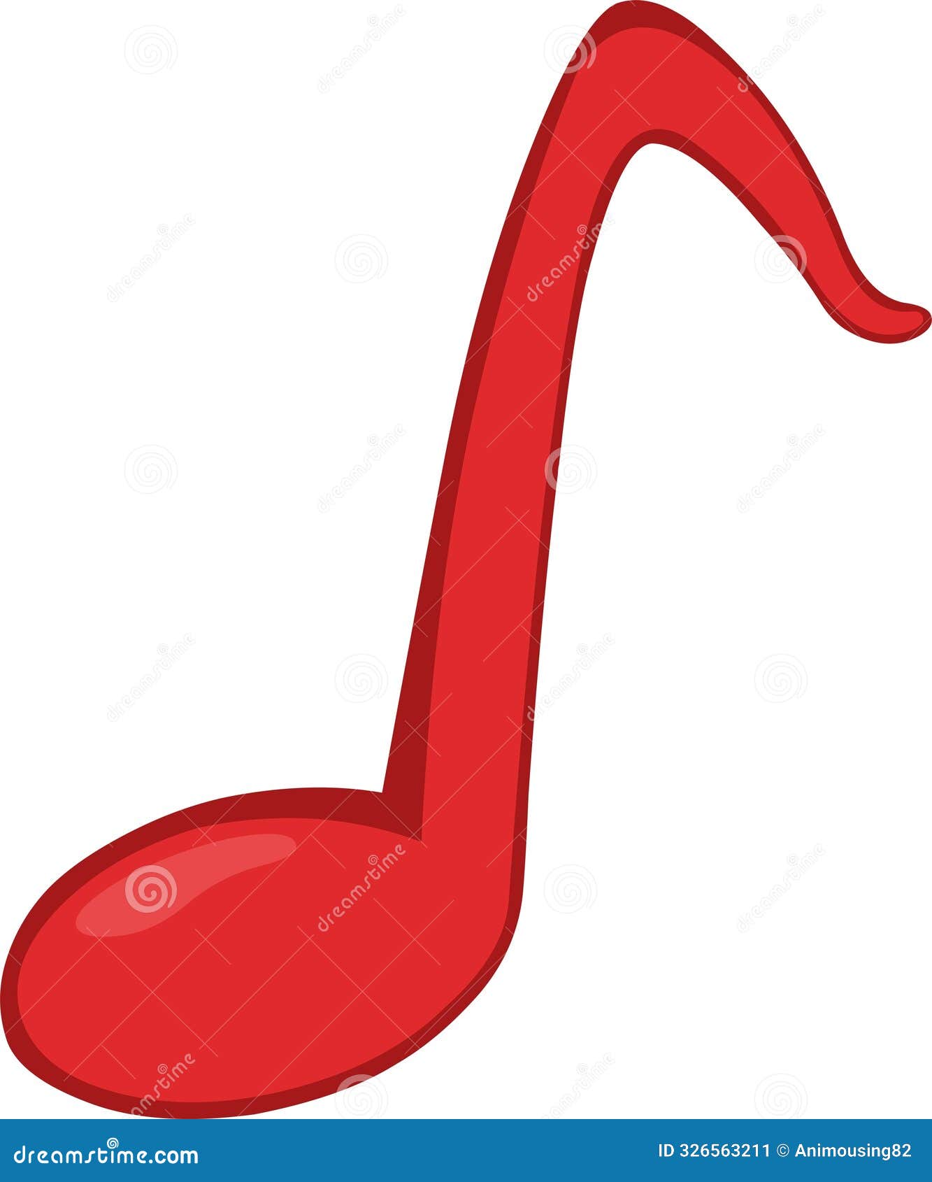 Red musical note stock illustration. Illustration of loud - 326563211