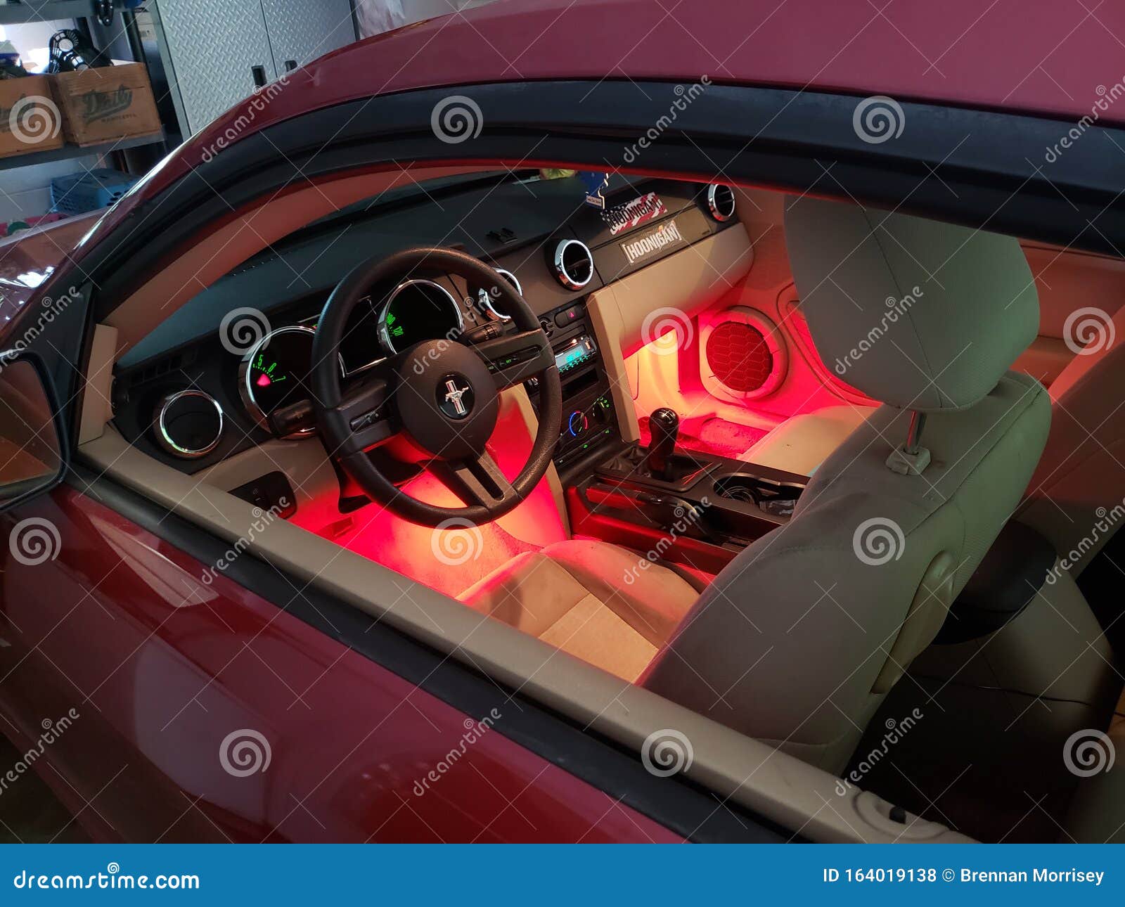 Red mustang interior editorial stock photo. Image of interior - 164019138