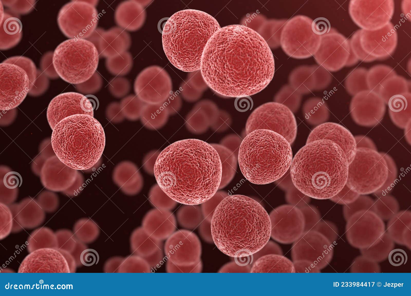 Red Mutated Cells Under a Microscope Stock Image - Image of medicine ...