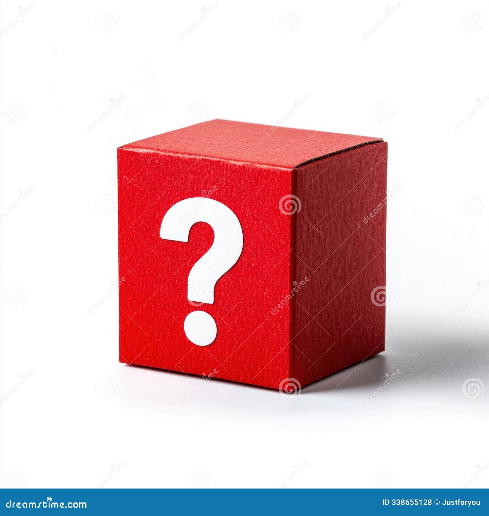 Red Mystery Box with Question Mark Stock Illustration - Illustration of ...